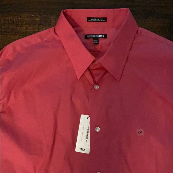 Express | Shirts | Express Dress Shirt Xxl 818 12 Dark Pink | Poshmark